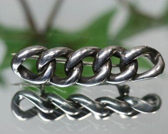 POST MEDIEVAL Antique Brass Bar Brooch With Silver Coin - Etsy