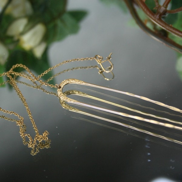 Antique Gold Hair Pin and Chain' - Etsy