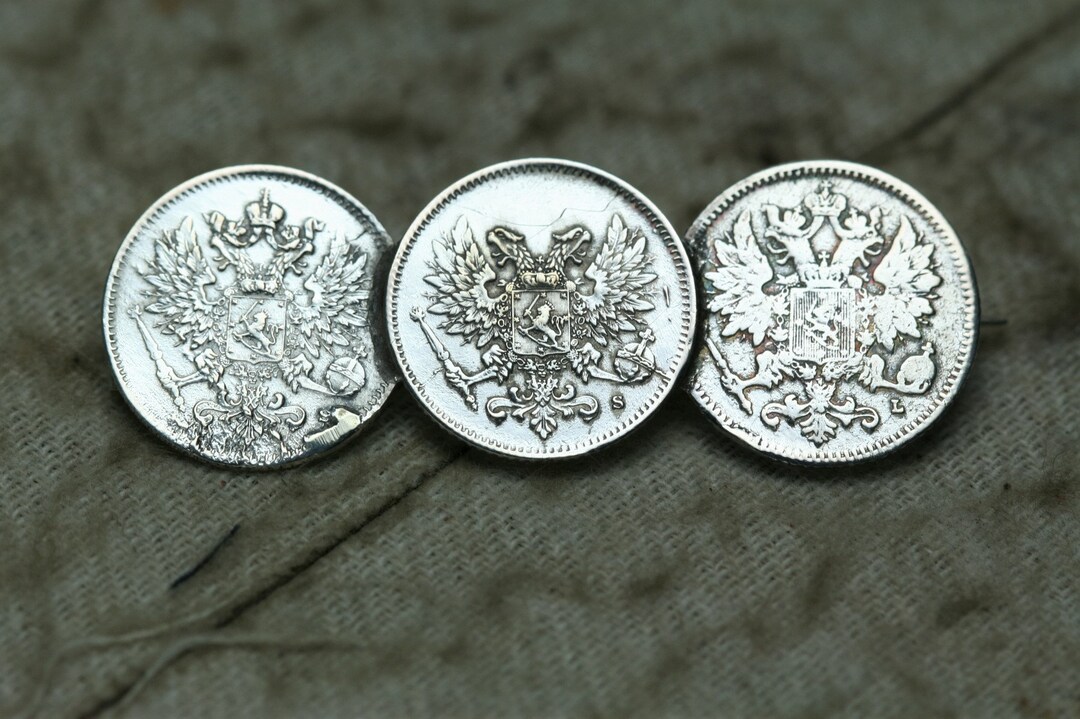 Antique Silver 25 Pennia Coin Par Bin - Finland - Etsy