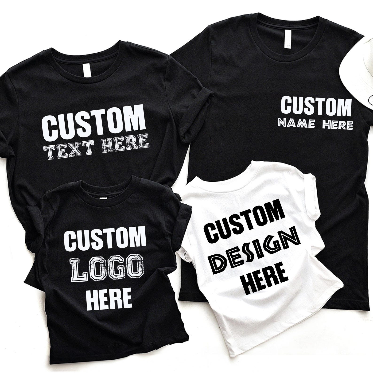 Custom Shirt, Personalized T-shirt, Custom Text Shirt, Custom Logo Here ...