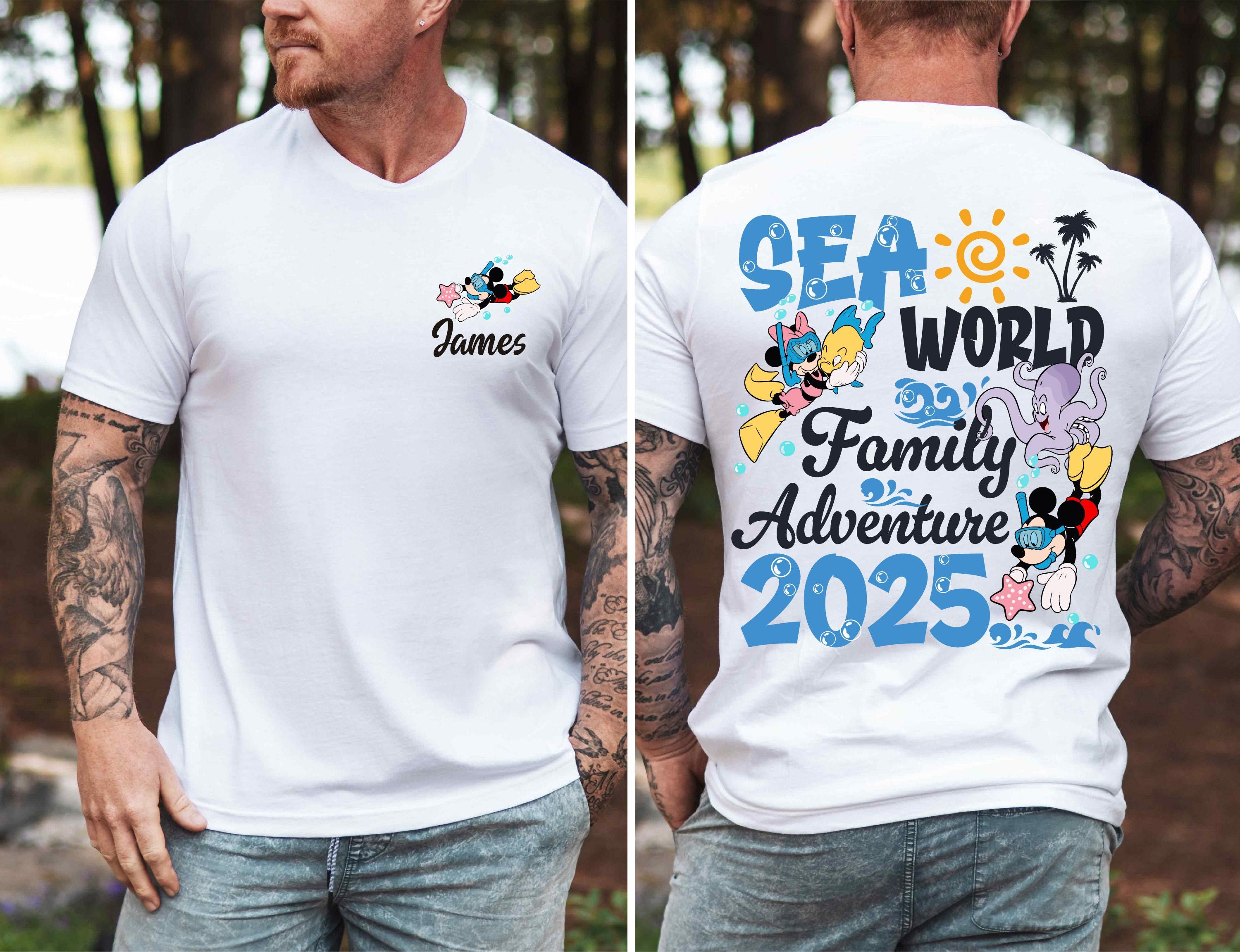 Disney Sea World Custom Family Adventure 2025 Shirt, Mickey and Friends ...