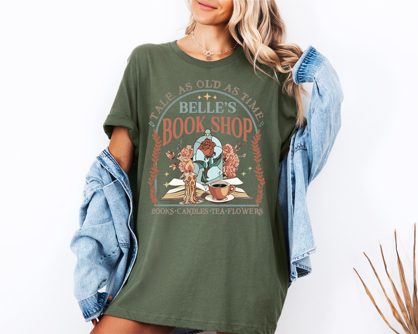 A Tale as Old as Time Belle's Book Shop Shirt, Bookish Shirt, Trendy ...