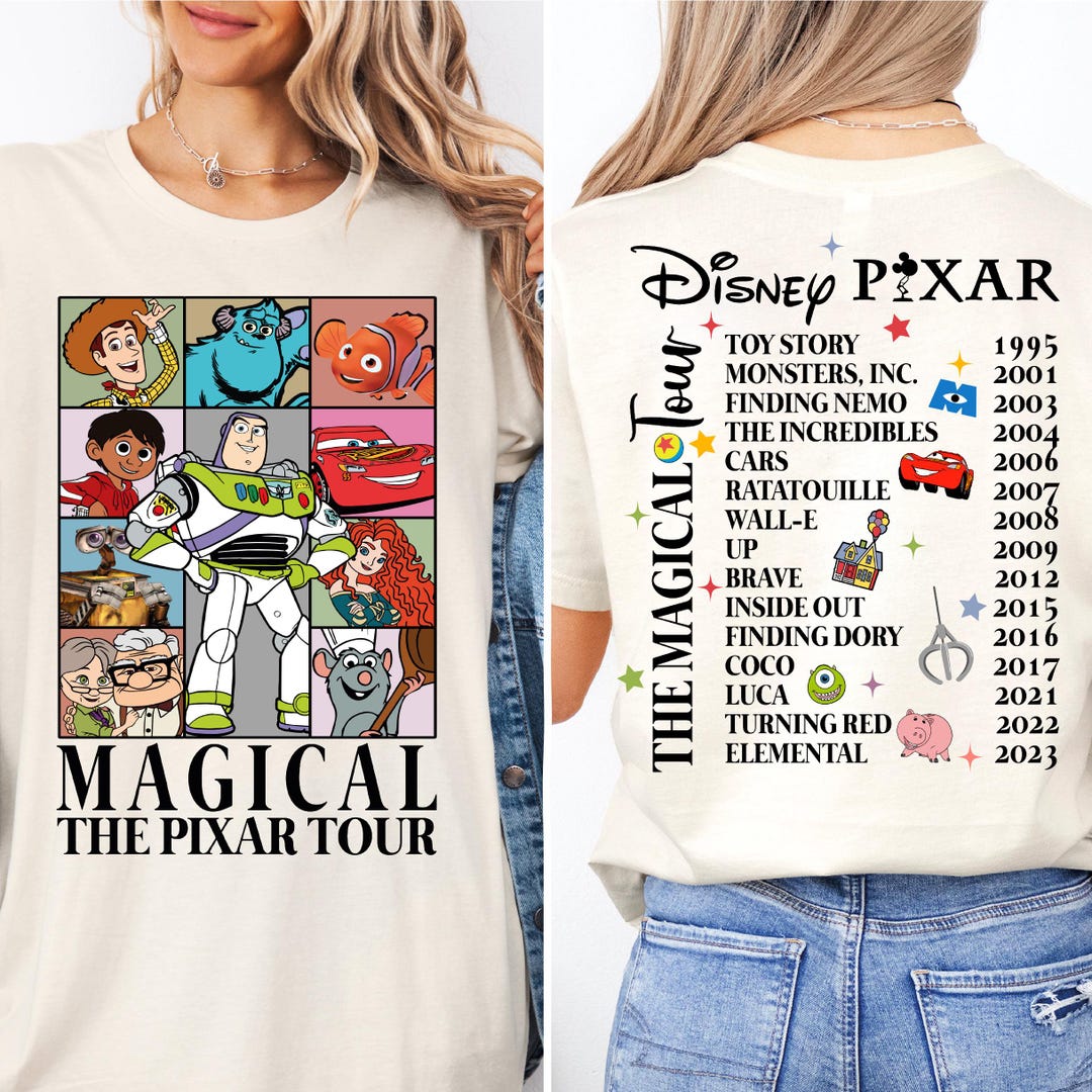 Disney Pixar Characters the Magıcal Tour Shirt, Disney Tour Shirt ...