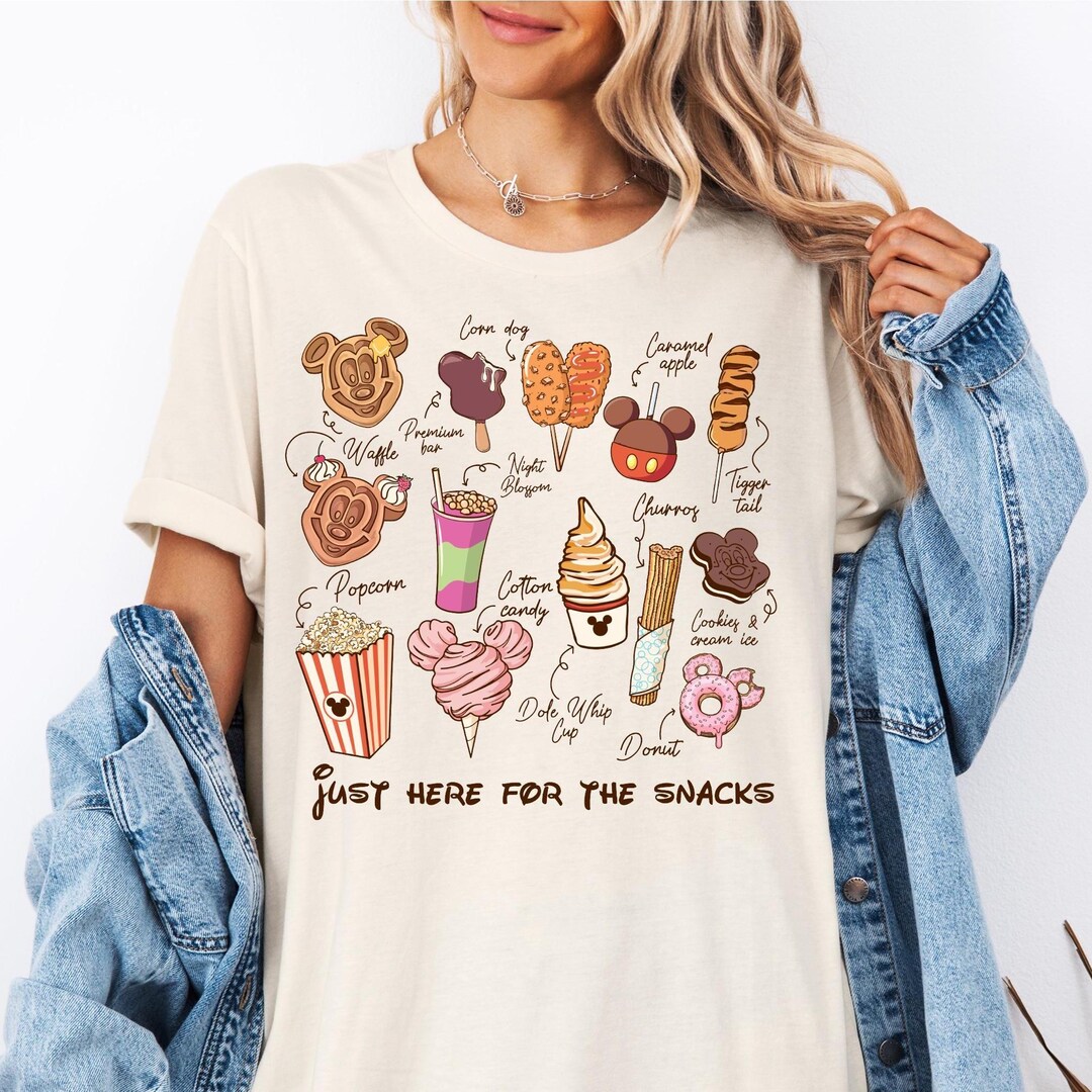 Just Here for the Snacks Shirt, Disney Mickey and Friends Snacks T ...