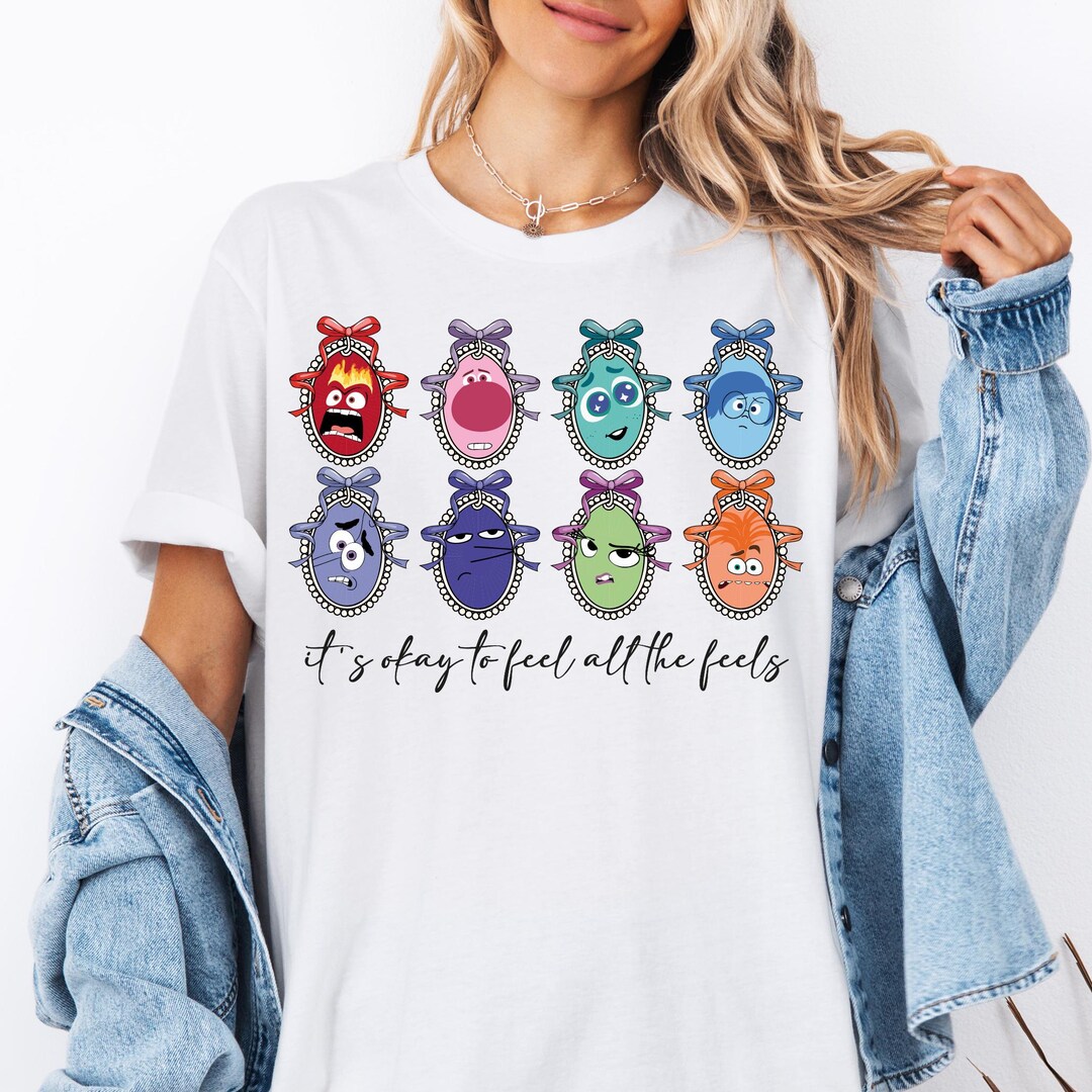 Pixar Inside Out It's Okay to Feel All the Feels Shirt, Disney Therapy ...