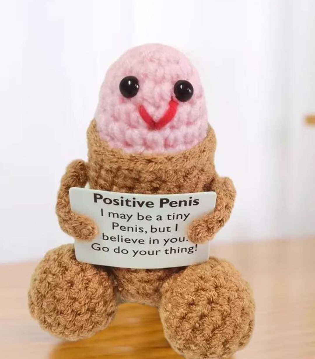Positive Card Funny Positive Potato Cute Handmade Knitted Doll Potato ...