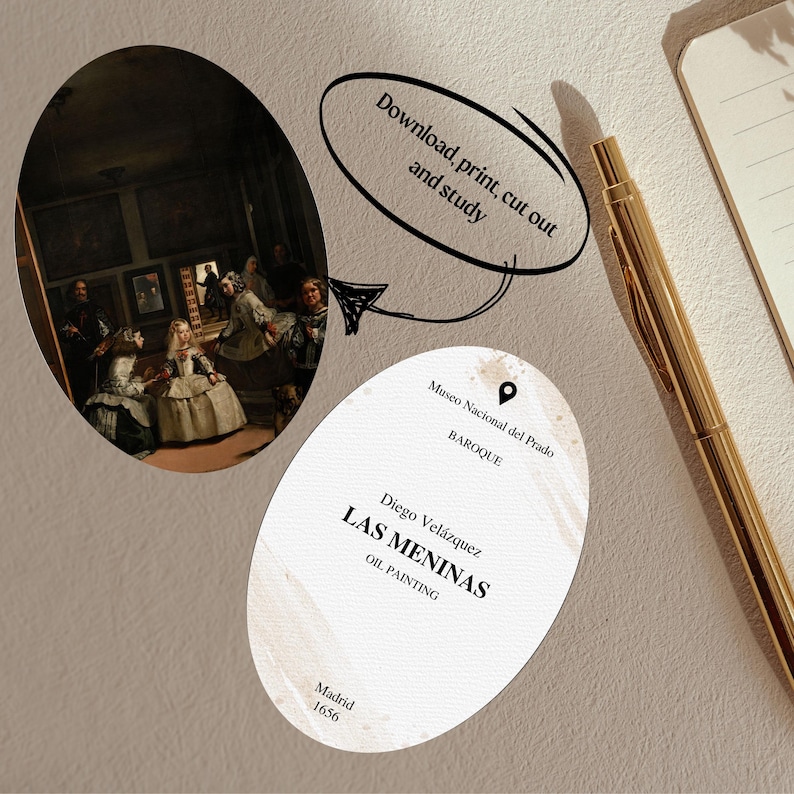 50 Cards of the Most Famous Paintings Digital Art Lesson Flashcards ...