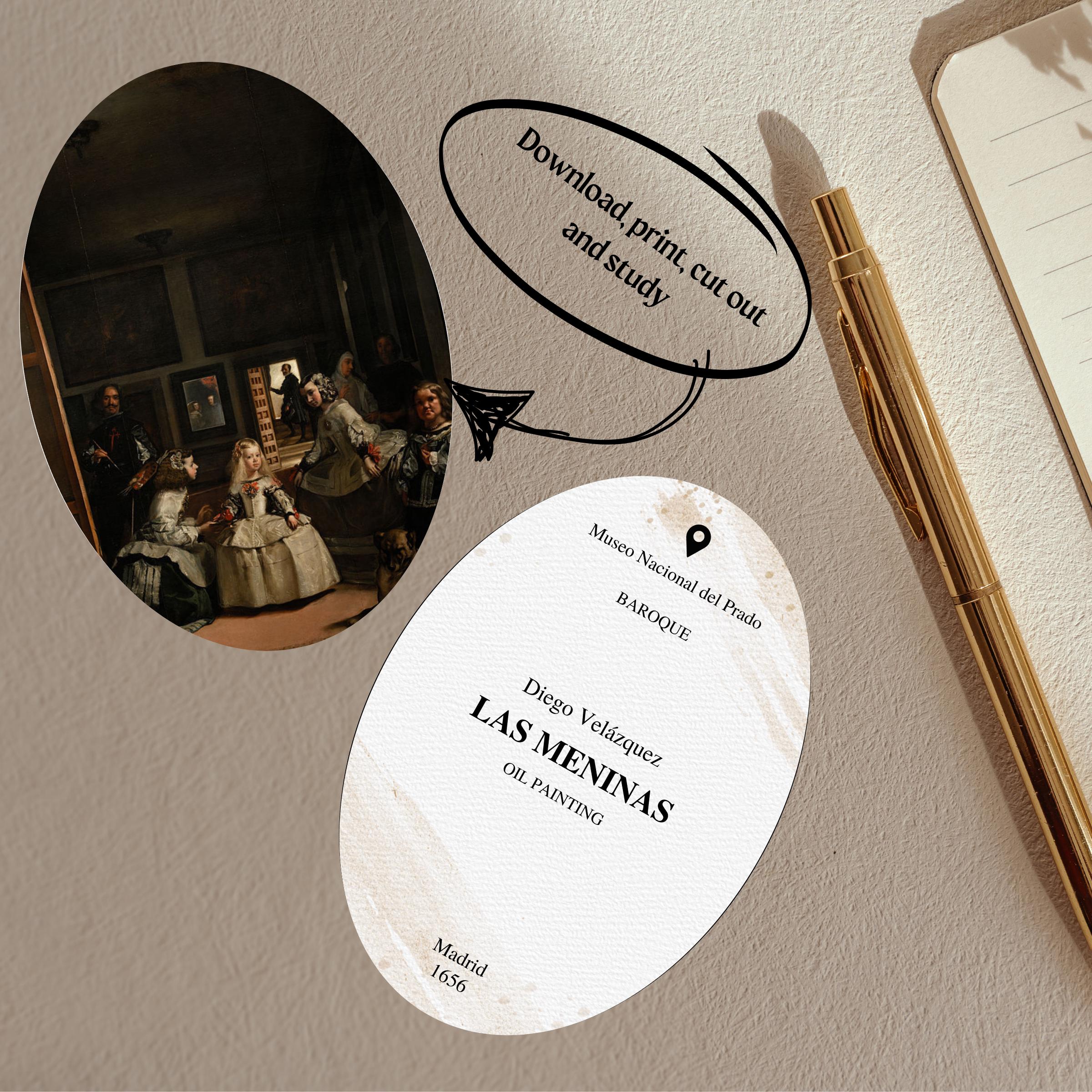 50 Cards of the Most Famous Paintings Digital | Art Lesson Flashcards ...