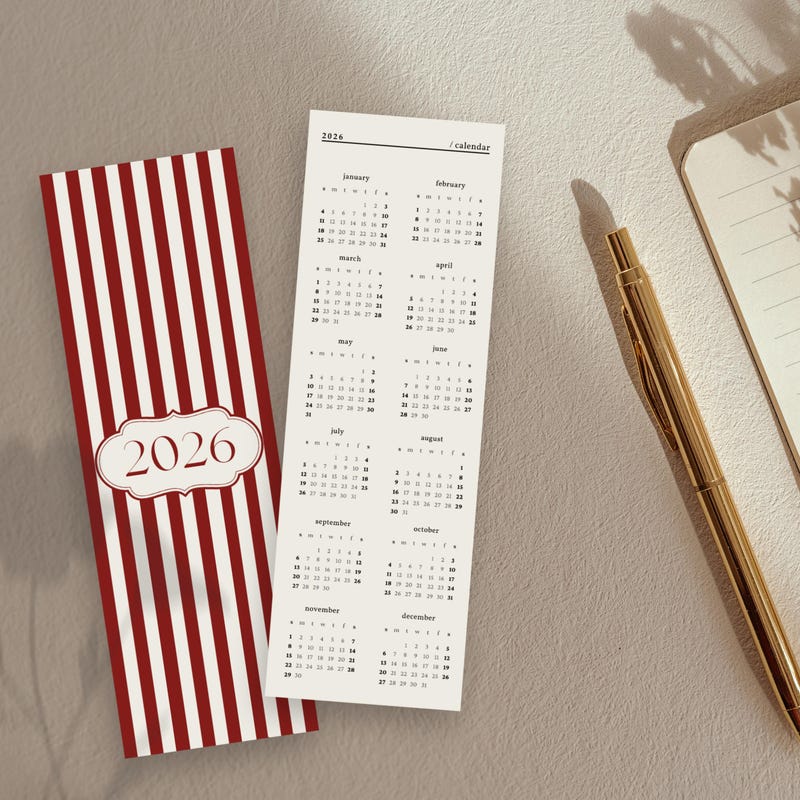 2026 Pocket Calendar Art - Etsy