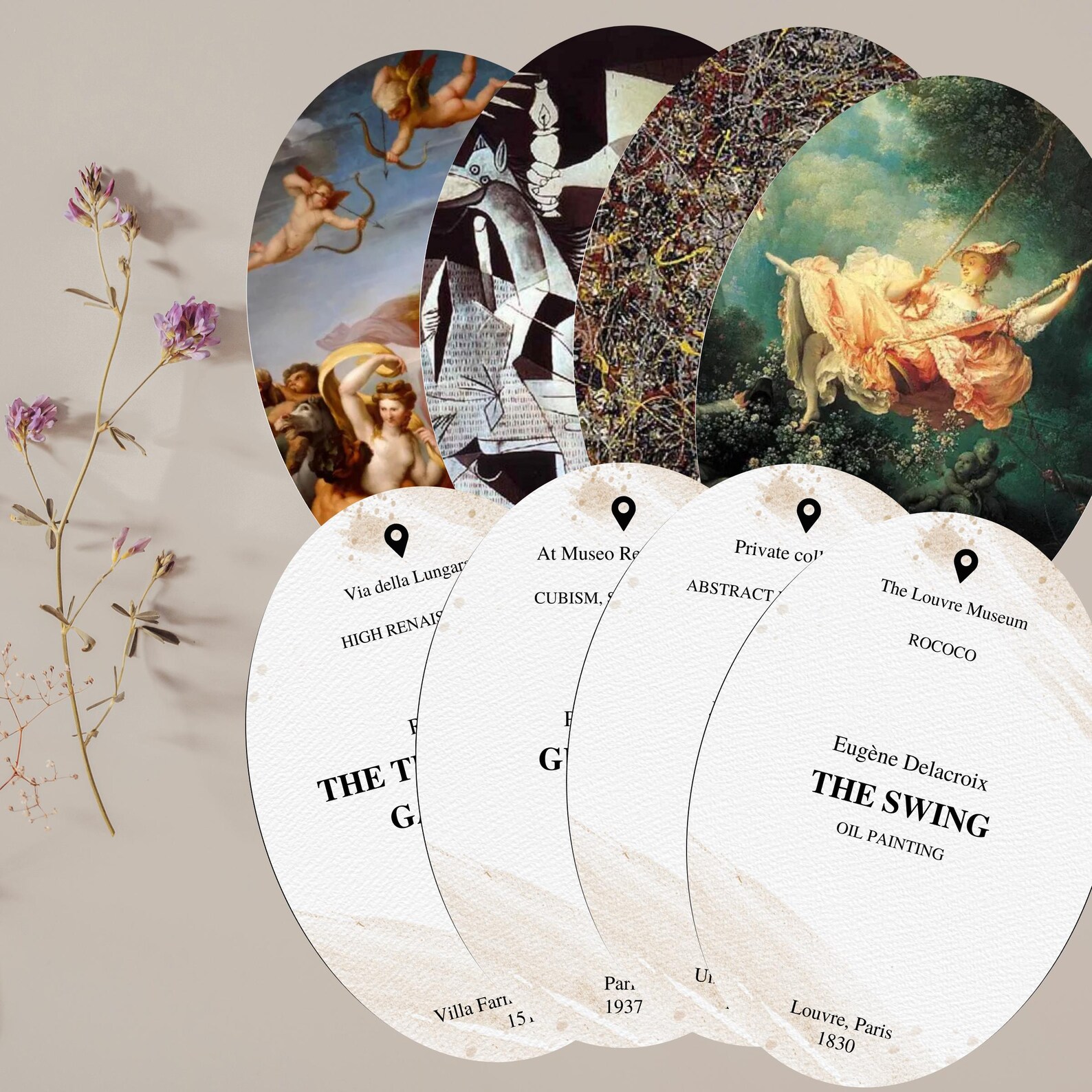 Famous Paintings Flashcards: Art History Learning Cards (digital ...