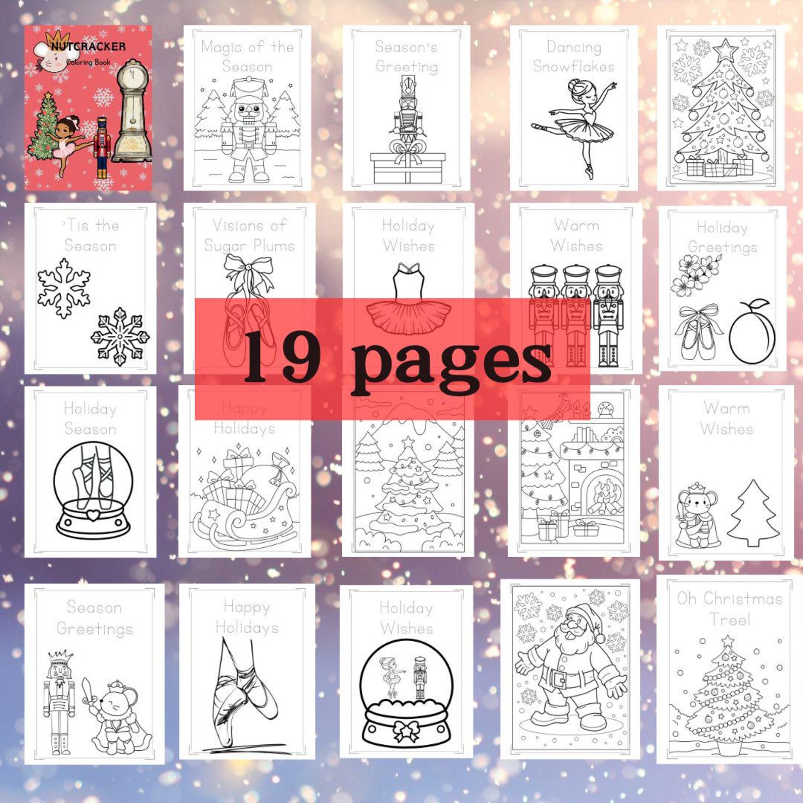 Nutcracker Themed Coloring Book - Etsy