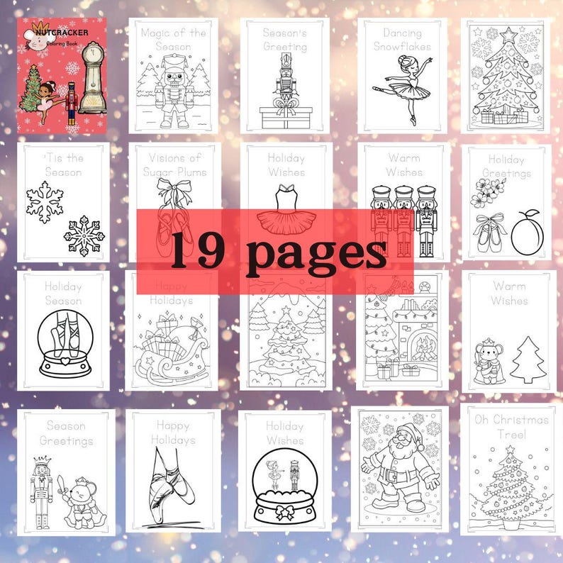 Nutcracker Themed Coloring Book - Etsy