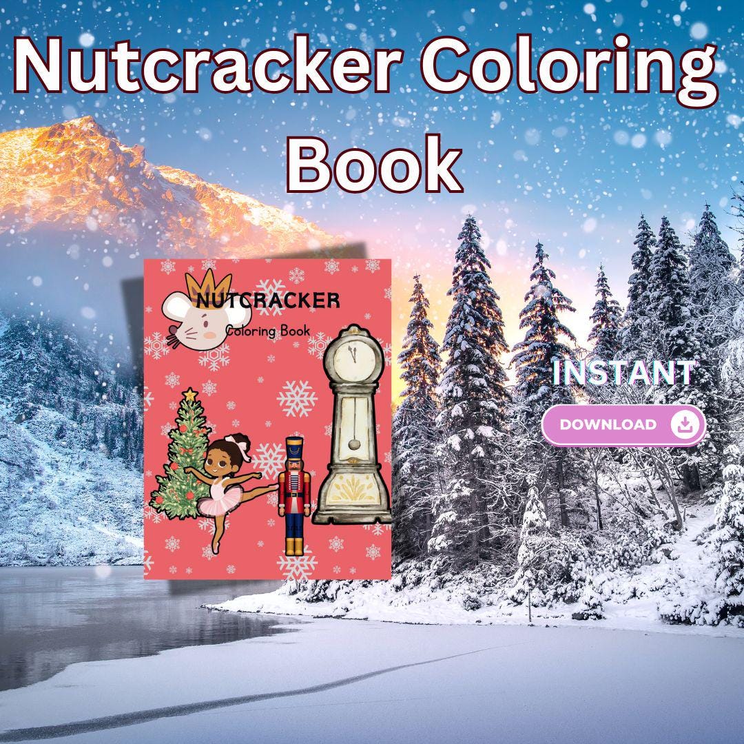 Nutcracker Themed Coloring Book - Etsy
