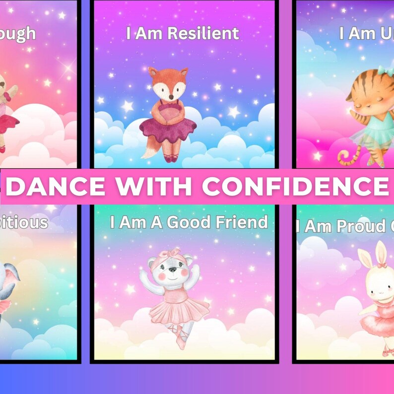 21 Printable Affirmation Cards for Preschool Dancers - Etsy