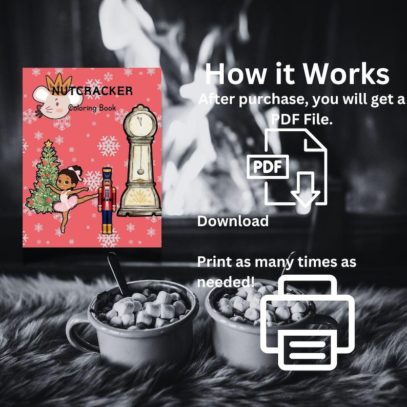 Nutcracker Themed Coloring Book - Etsy