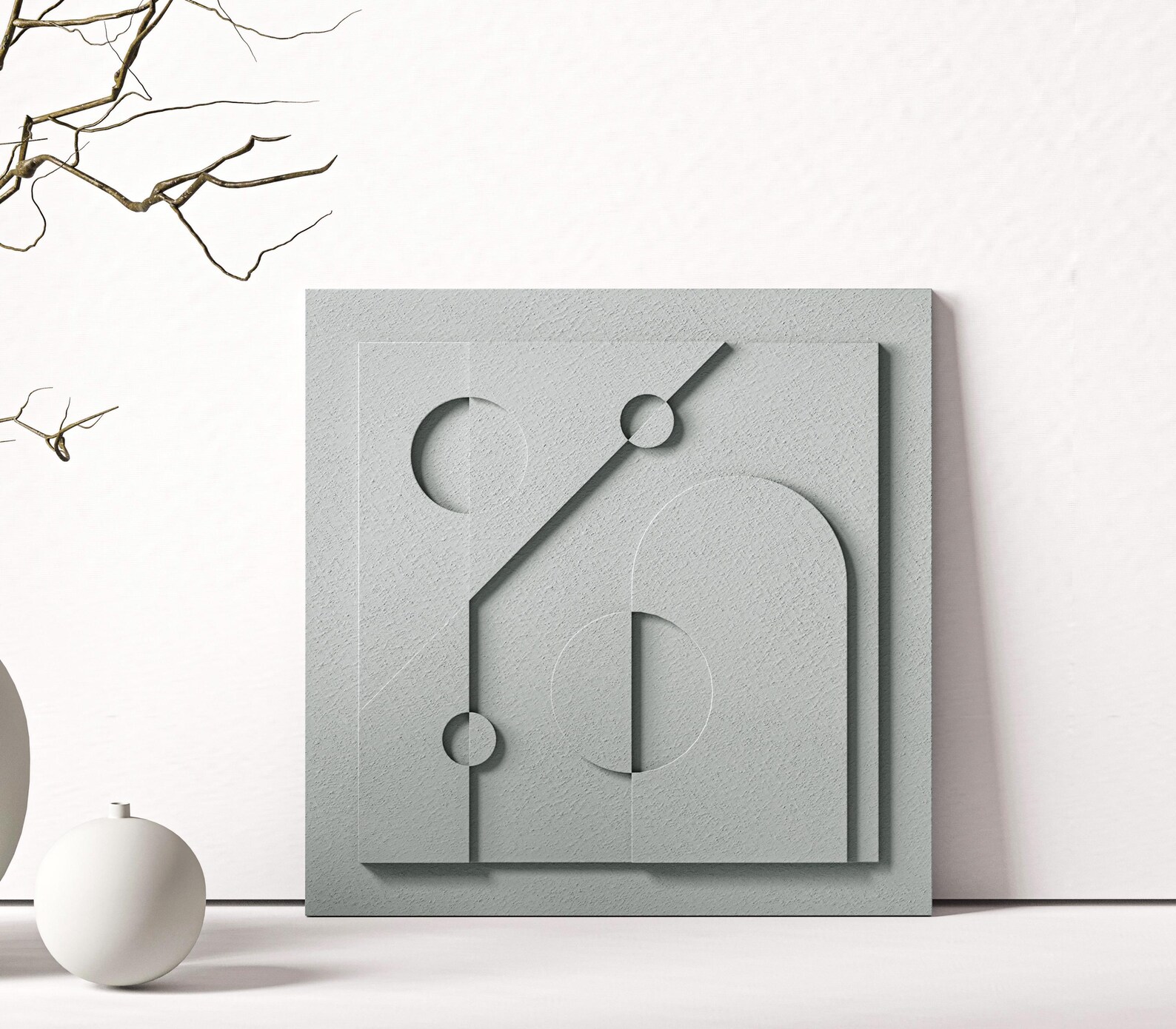 Black Geometric Wall Art – Modern 3D Minimalist Design – Textured ...