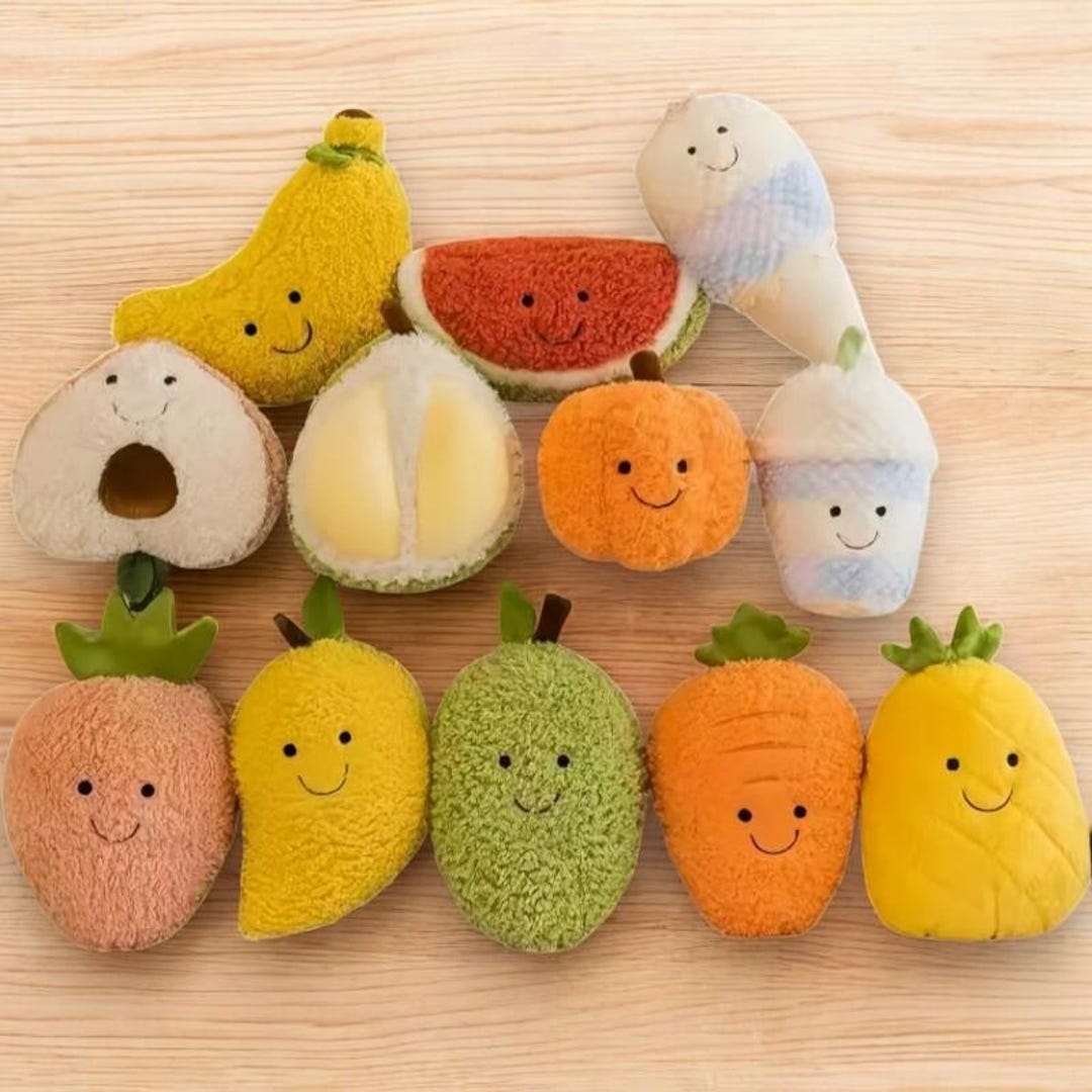 Cute Plush Toys, Fruit & Vegetable Stuffed Toys, Soft Cuddly Plushies ...
