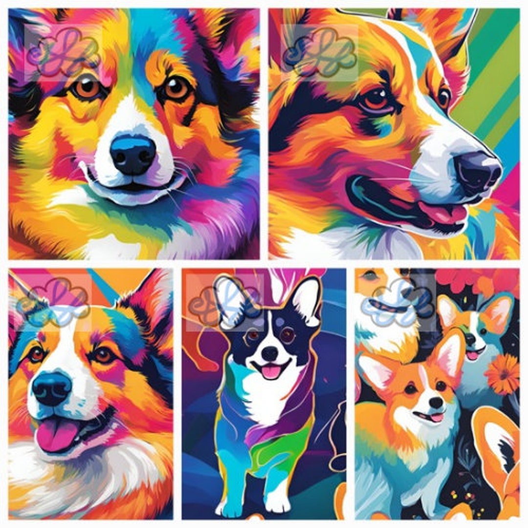 Rainbow Corgi Wallpapers for Phone - Etsy