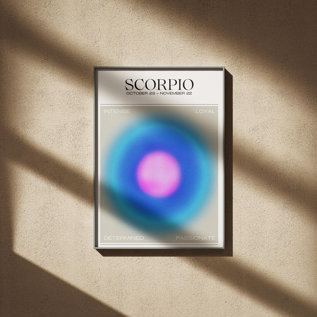 Scorpio Zodiac Sign Poster – Astrology Wall Art Print | Modern ...