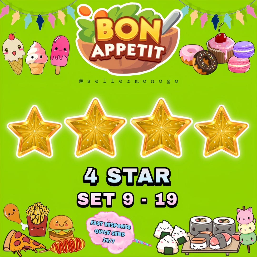 Mogo 4 Star Sticker Set 9 to Set 19 | Fast Delivery - Etsy
