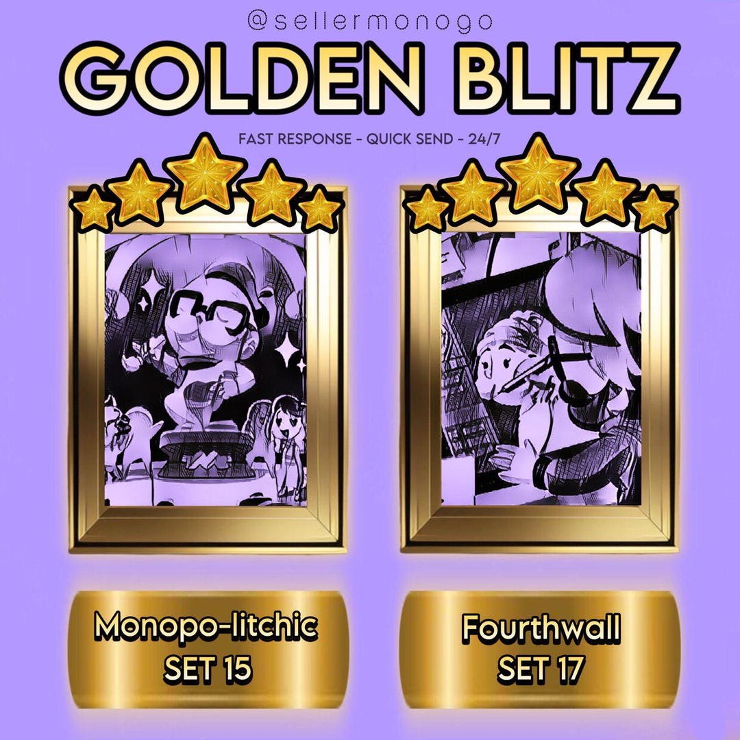 Pre-order 5 Star Golden Blitz Sticker - Monopo-lithic Set 15 or ...