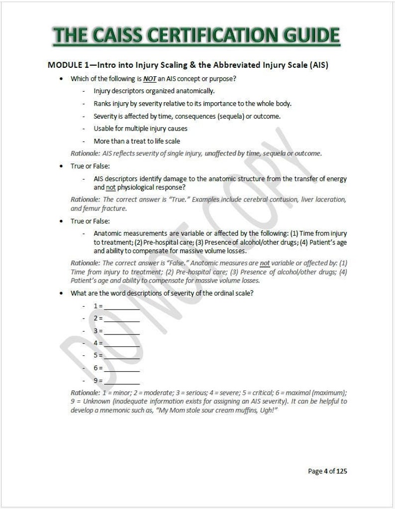 CAISS Certification Guide | Updated to AIS 2015 - Etsy