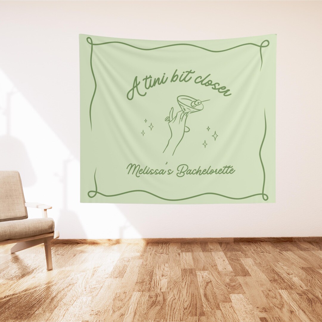 Martini Bachelorette Party Banner, A Tini Bit Closer Bachelorette Theme ...