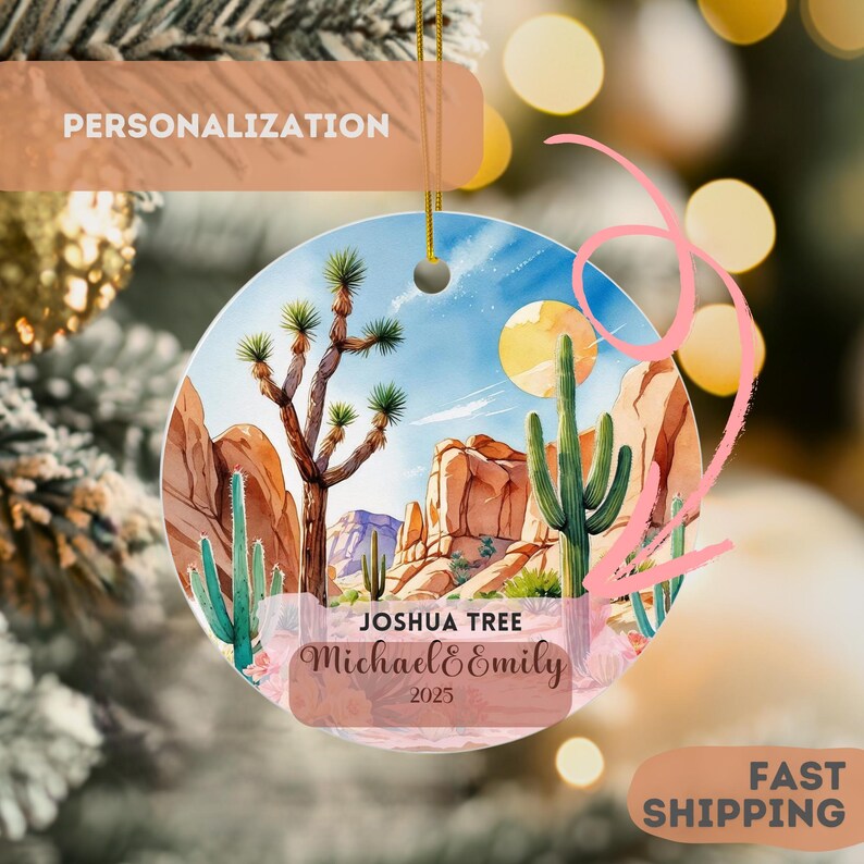 Personalized Joshua Tree Ornament: Desert Landscape Keepsake - Etsy