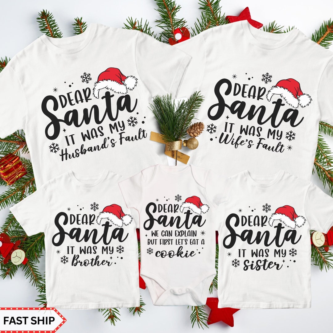 Dear Santa Shirt, Dear Santa Pajamas, Family Christmas Shirts ...