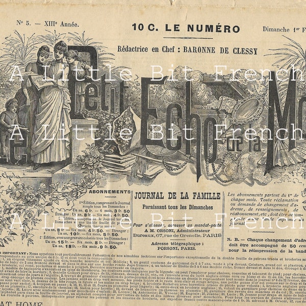 French Newspaper - Etsy