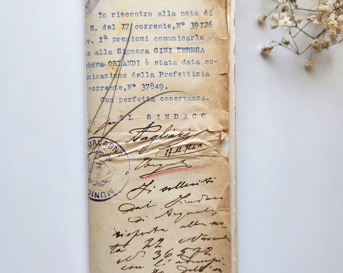 Vintage Italian Document Booklet - Etsy