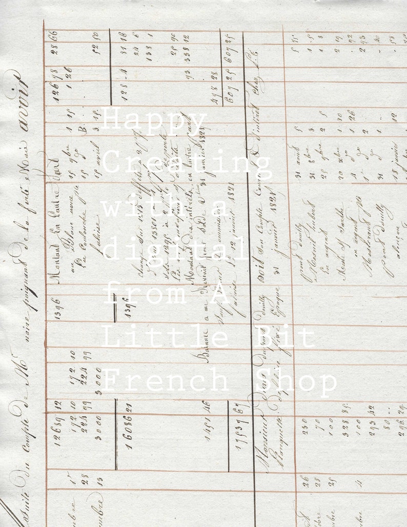 Digital Download Printable 3 Antique French Documents - Etsy