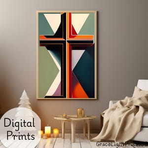The Cross Abstract Christian Art Jesus Christ Art Jesus Bible Art Bible Poster Jesus Painting ...