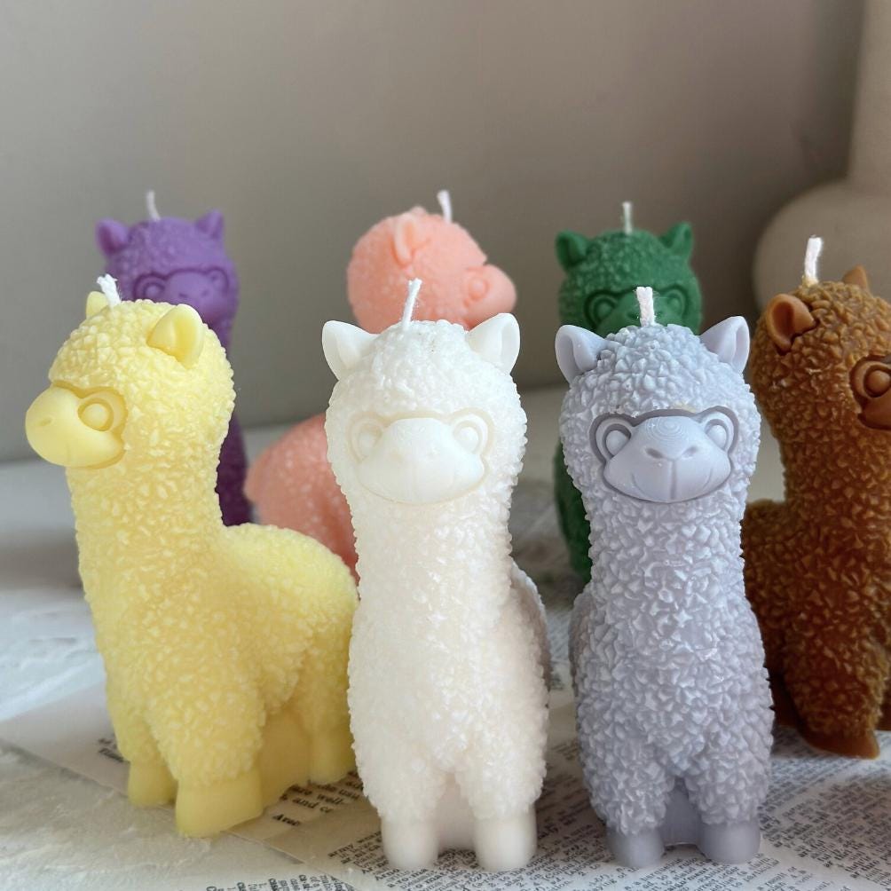 Alpaca/llama Candle | Alpaca Candle | Llama Candle | Fluffy Alpaca ...
