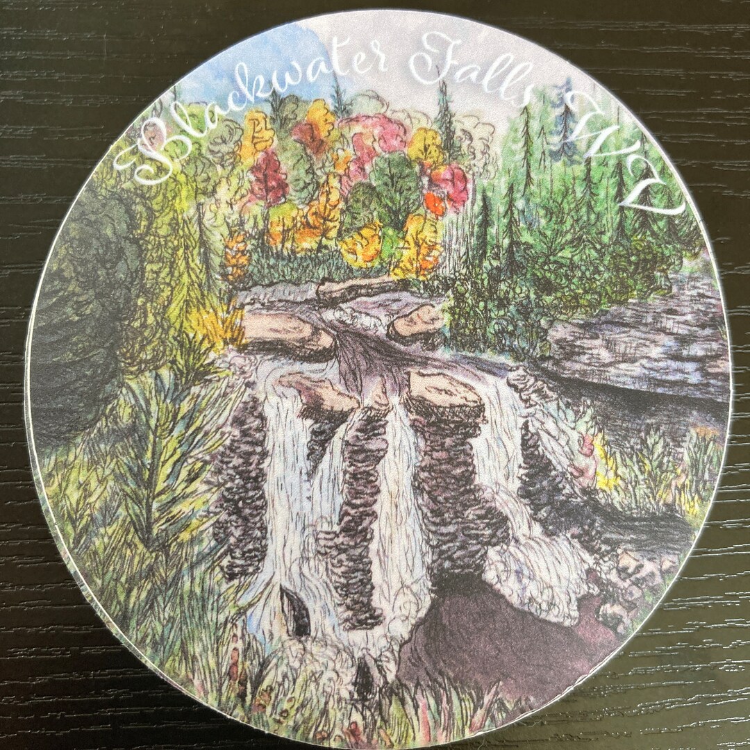 Blackwater Falls, WV Waterfall 3 Inch Vinyl Sticker - Etsy