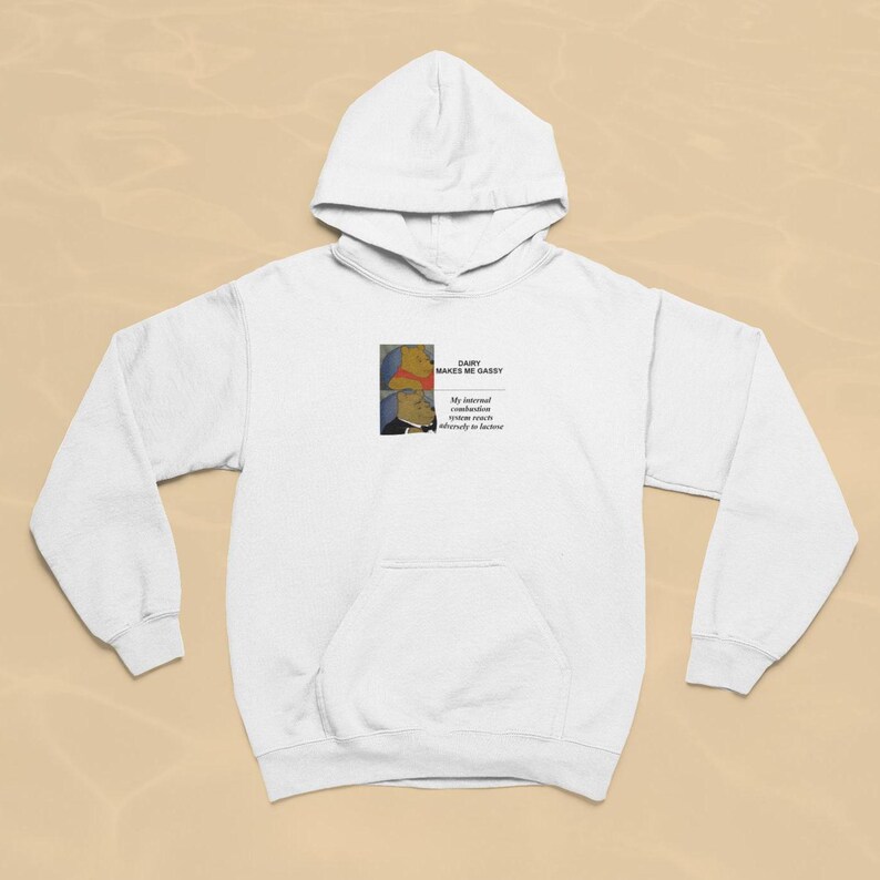 Funny Lactose Intolerance Winnie the Pooh Meme Hoodie Unisex Sweatshirt ...