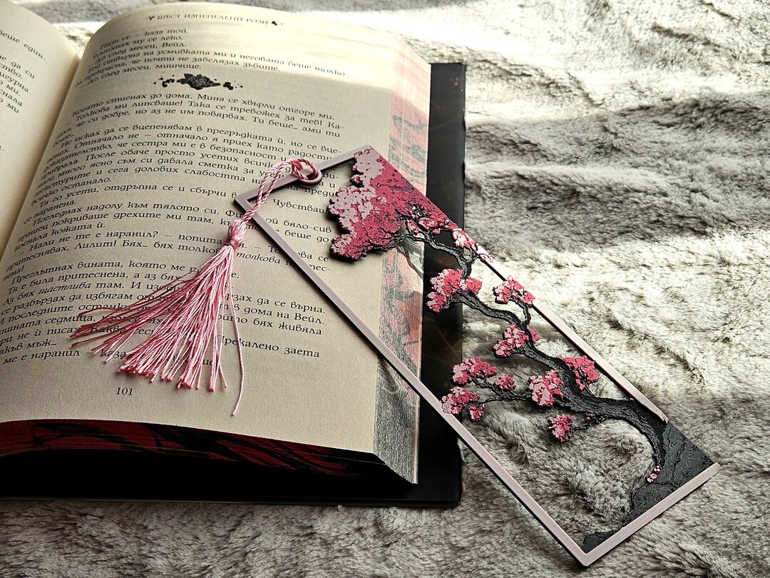 Sakura Blossom Bookmark - Elegant Floral Reader Gift - Etsy