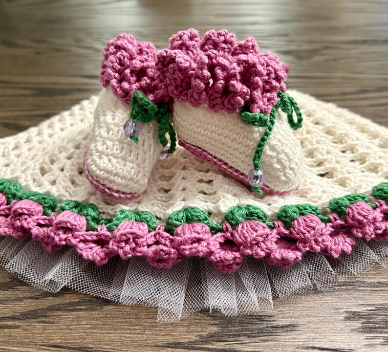 Handcrafted Ruby Red Fashion Friends Tulip Dress With Booties & Tulle ...