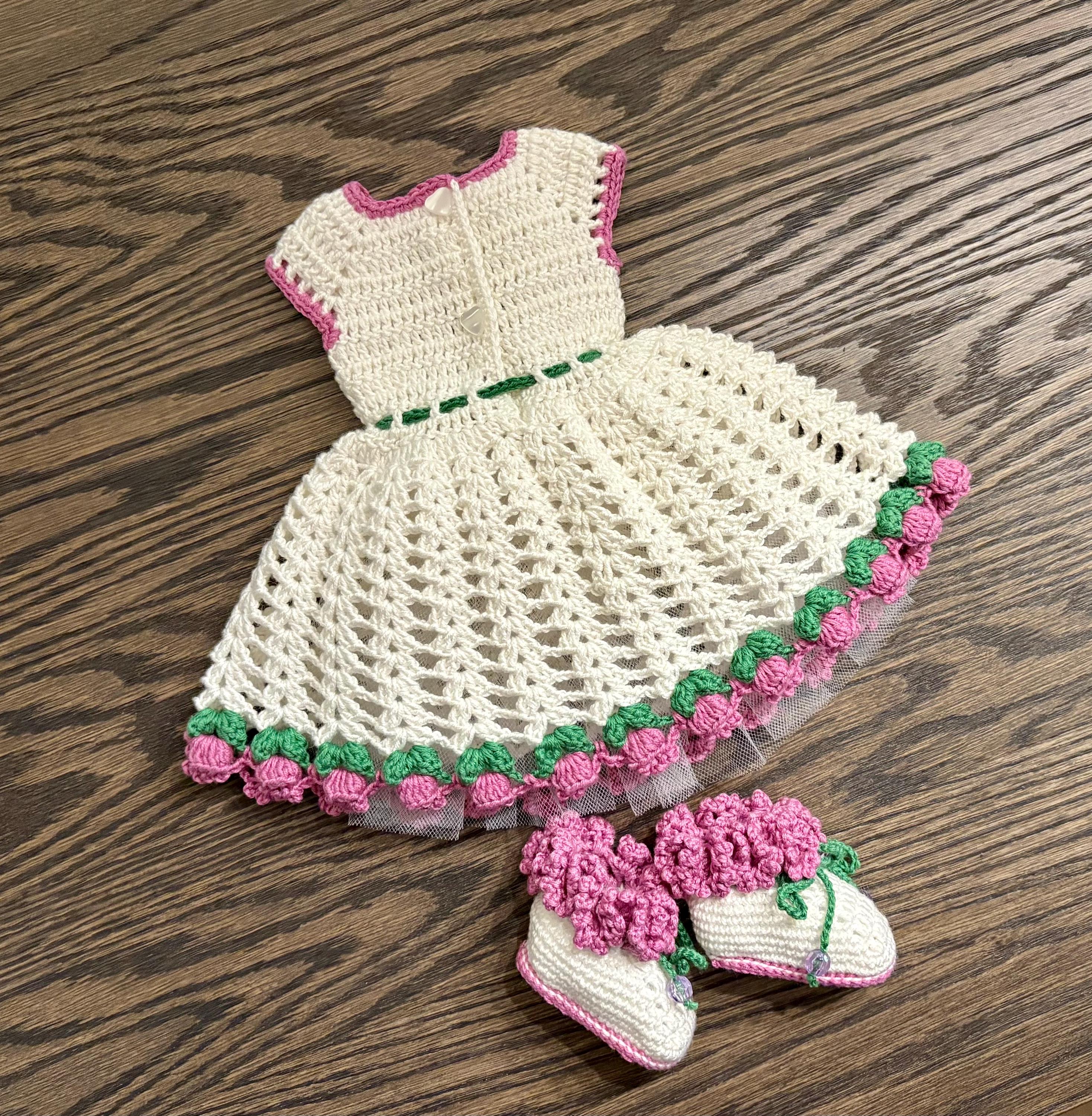 Handcrafted Ruby Red Fashion Friends Tulip Dress With Booties & Tulle ...