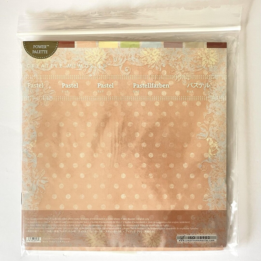 Creative Memories Power Palette Pastel 8x8 Album Kit Paper Stickers ...