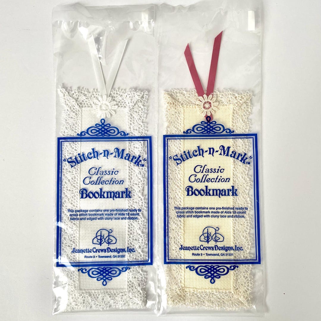 Jeanette Crews Stitch-n-mark Bookmark Cross Stitch 18-count Aida Set of ...