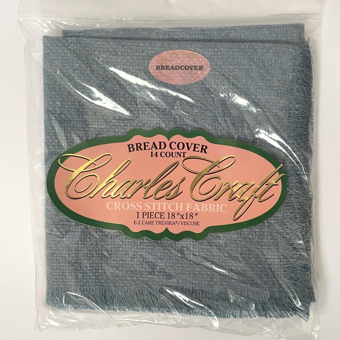 Charles Craft Bread Cover 14 Count Blue Cross Stitch Fabric Viscose 18 ...