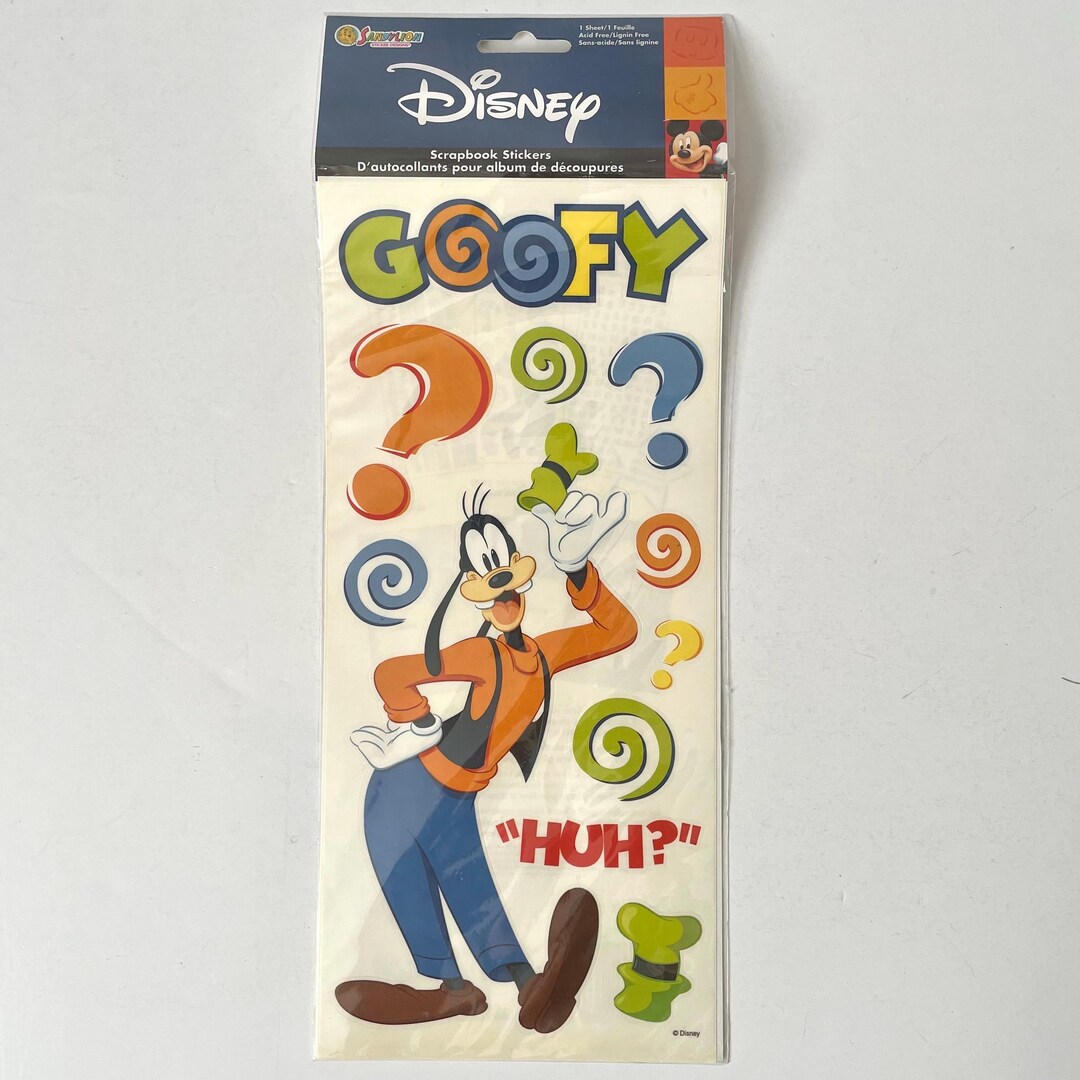 Sandylion Disney Goofy Large Sticker Sheet Scrapbooking Stickers Craft ...