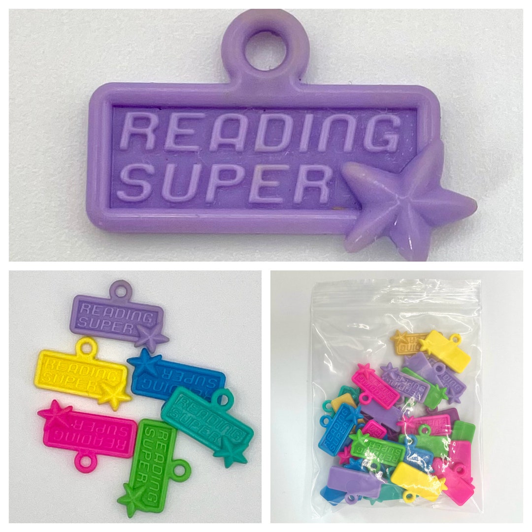 Plastic Charms READING SUPERSTAR 30 Pc Student Reward Teacher Incentive ...