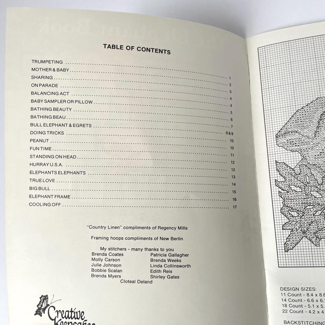 Creative Keepsakes the Elephant Book Vol. 1 Cross Stitch Pattern Book CK175 | Elephants, Mother ...