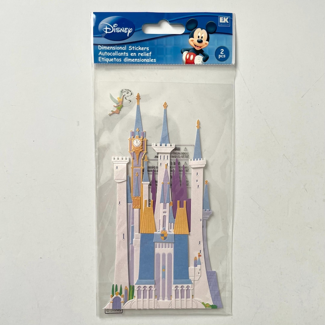 EK Success Disney Cinderella Castle & Tinker Bell Dimensional Stickers ...