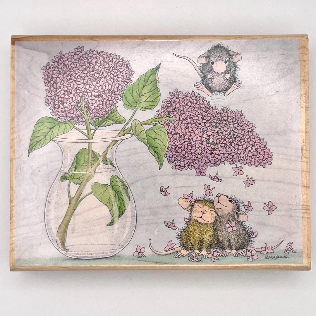 Stampabilities House Mouse Fragrant Showers Rubber Stamp 2009 | Lilac ...