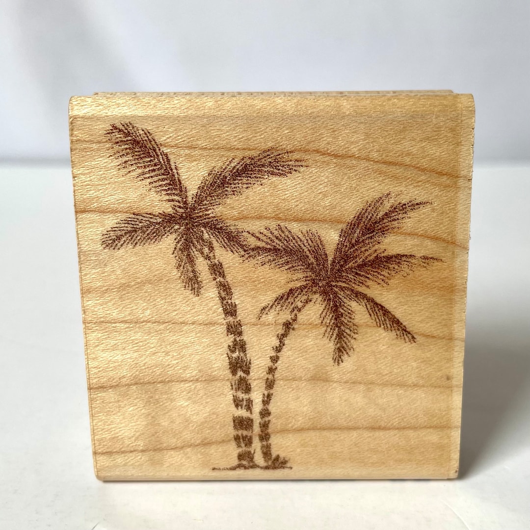 Stampabilities Subtle Palms Rubber Stamp Wood Mounted Tropical Palm ...