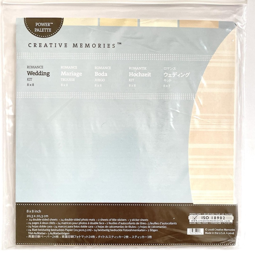 Creative Memories Power Palette Wedding 8x8 Scrapbook Album Kit Paper ...