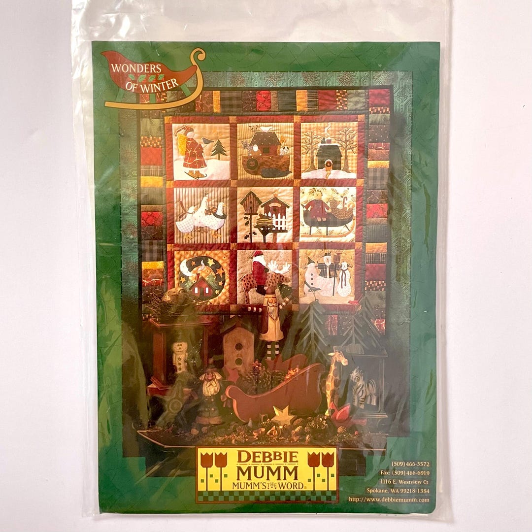 Debbie Mumm Wonders of Winter Quilt Pattern Santa Snowman Folk Art 36 ...